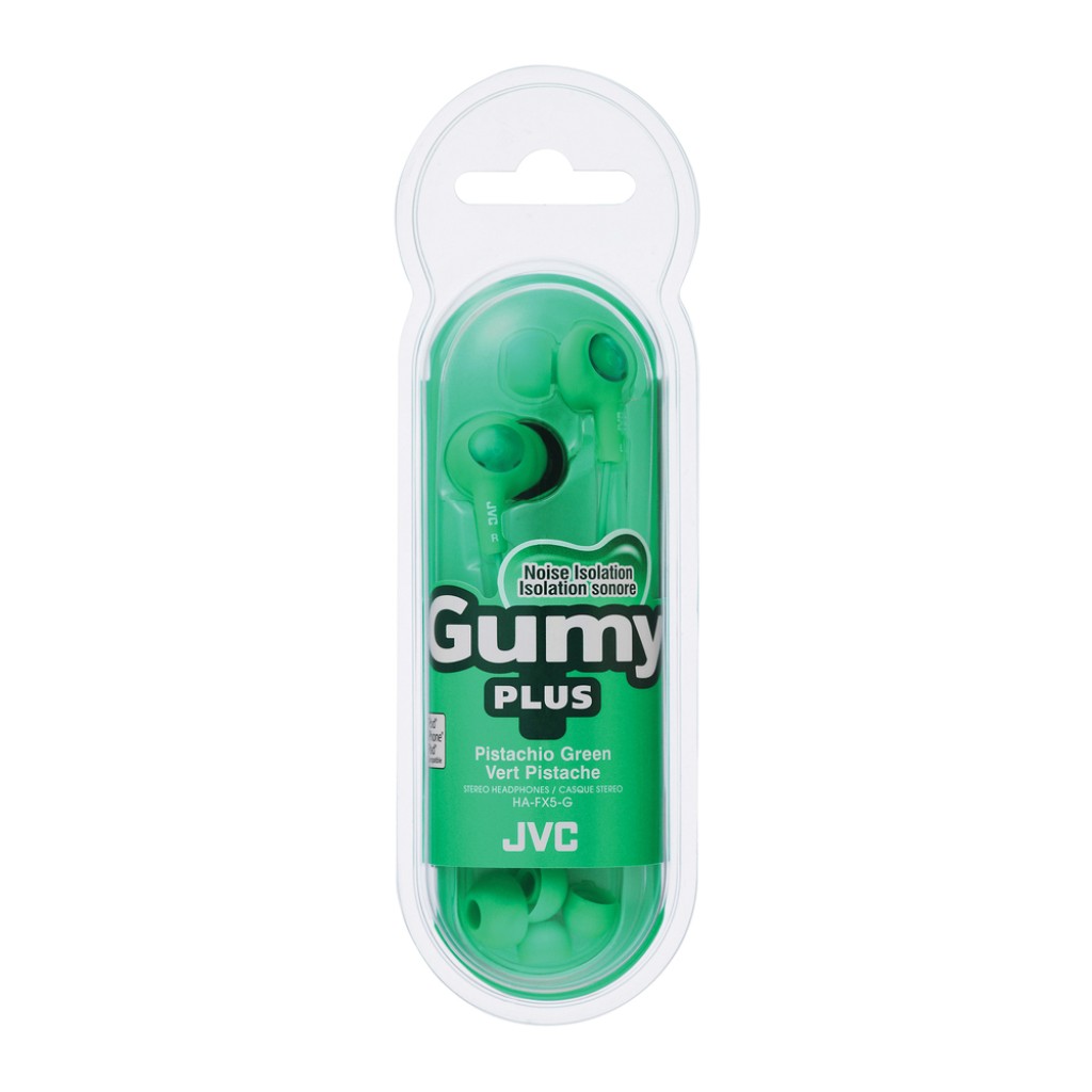 Jvc Gumy Plus Inner-Ear Earbuds (Green) - JVCHAFX5G