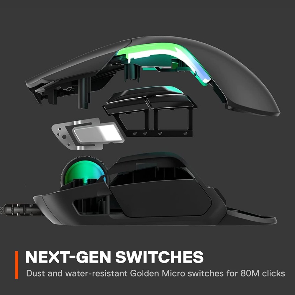 SteelSeries Rival 5 Gaming Mouse with PrismSync RGB Lighting and 9 ...