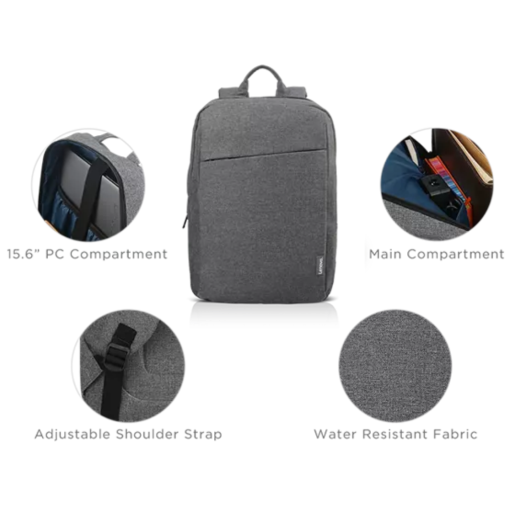 Lenovo 15.6" inch laptop Backpack B210 (Grey) - GX40Q17227GREY